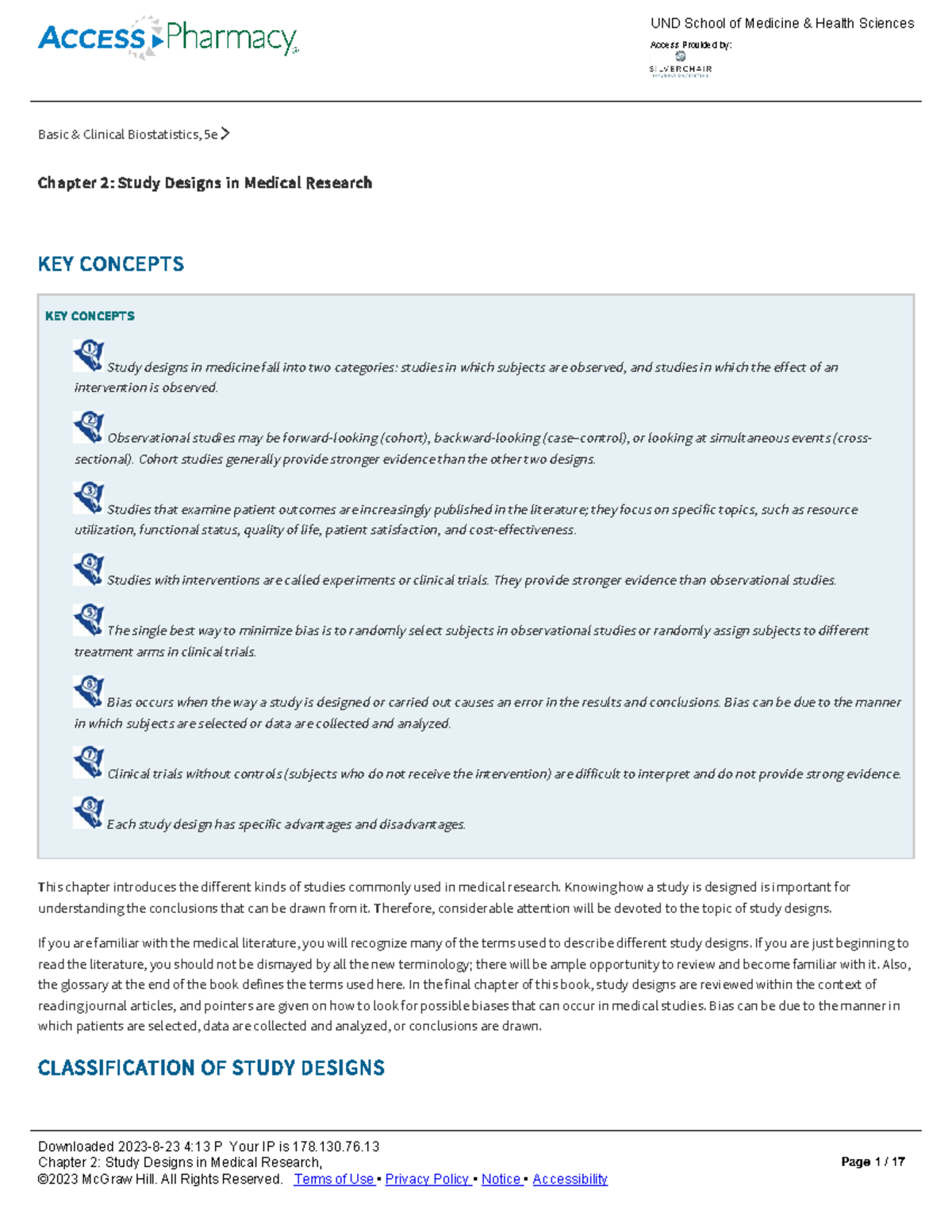 Chapter 2 Study Designs in Medical Research - Basic & Clinical ...