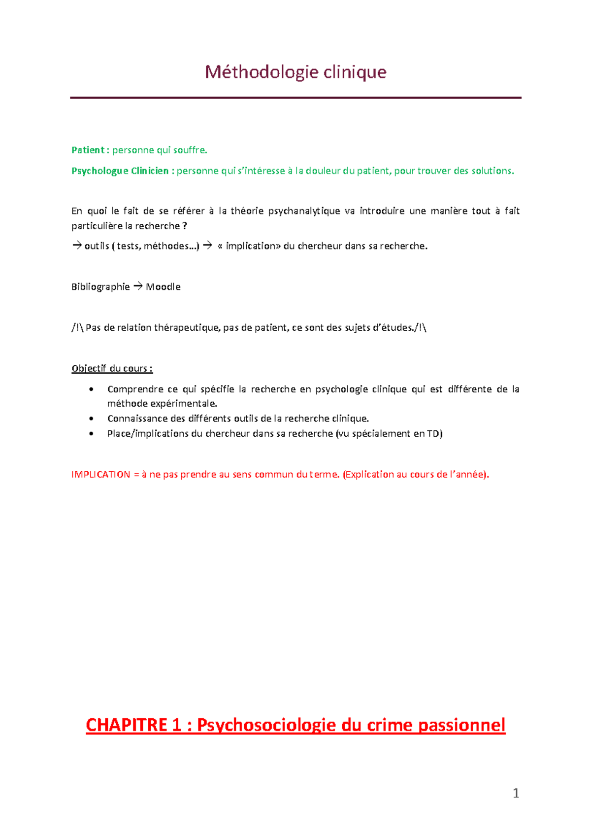 Méthodologie clinique - Warning: TT: undefined function: 32 Méthodologie clinique Patient ...