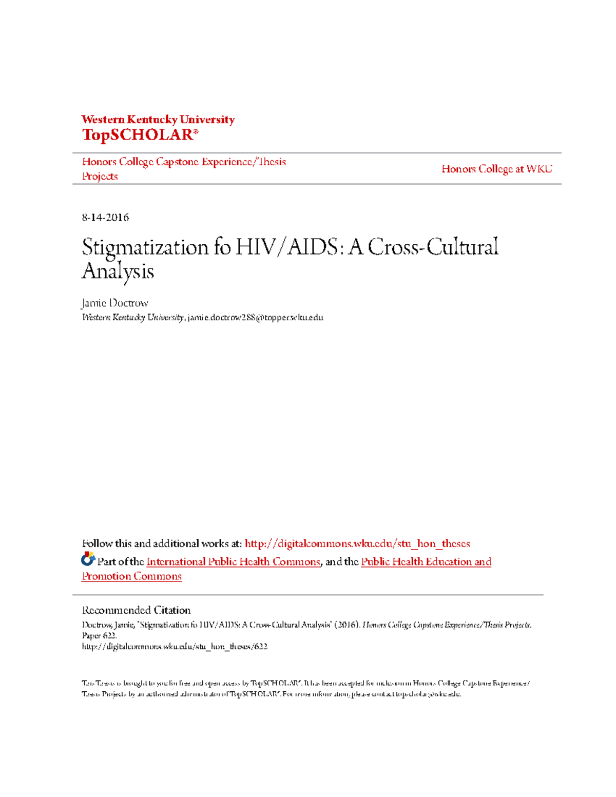 HIV Stigma 1 - RESEARCH DOCUMENT ON PEOPLE LIVING WITH HIV FACING ...