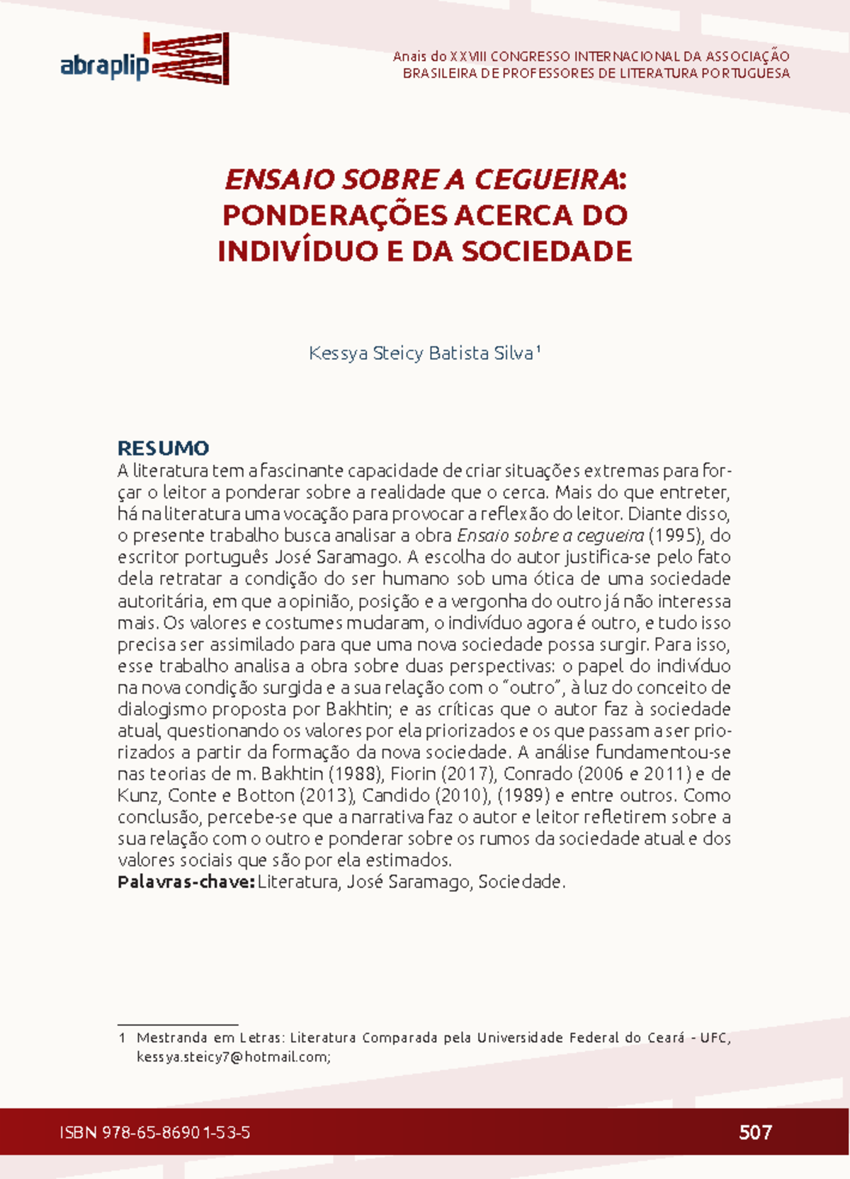 Resumo EC - BRASILEIRA DE PROFESSORES DE LITERATURA PORTUGUESA ENSAIO ...