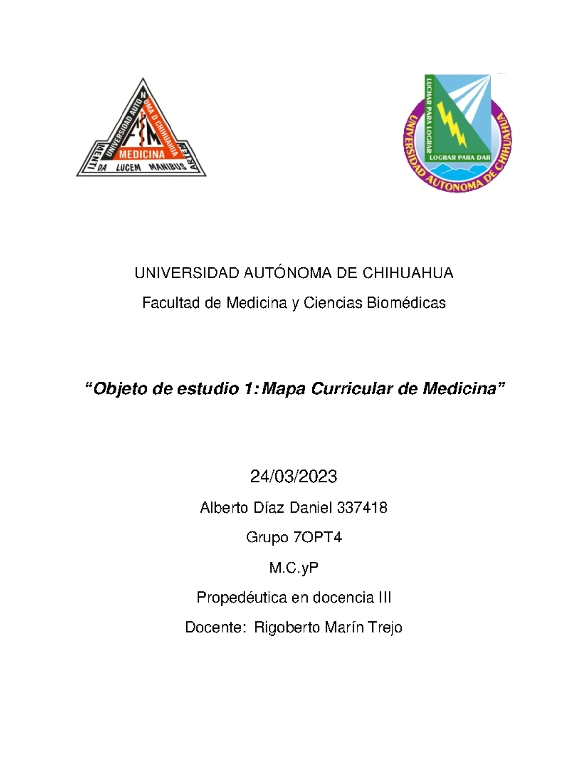Mapa curricular de medicina prope 3 - UNIVERSIDAD AUTÓNOMA DE CHIHUAHUA ...