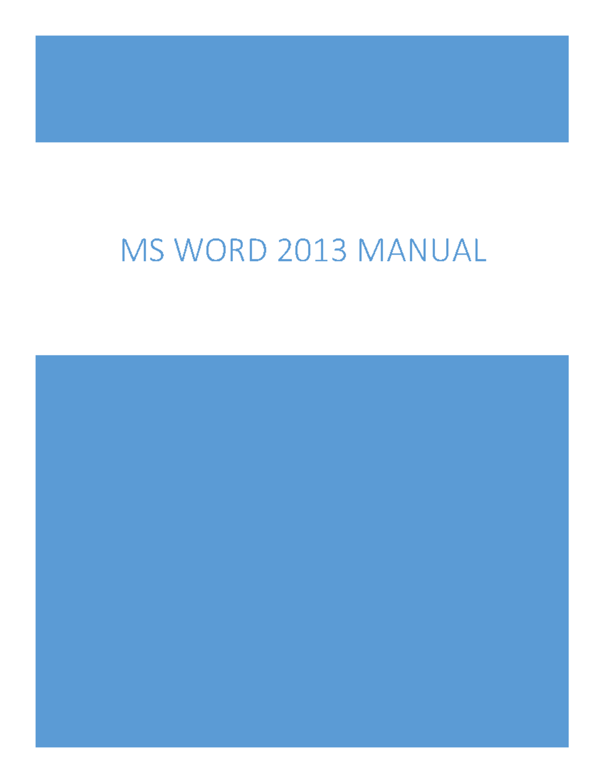 Microsoft Word 2013 - kja;kdjf;lak df[plaskdf - MS WORD 2013 MANUAL ...