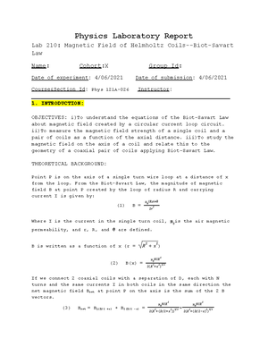 Lab 215 - Ohm's Law - Current, Voltage, and Resistance Measurements ...