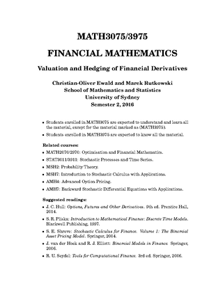 MATH 3075 3975 s3-1 - Practice materials - MATH3075/3975 Financial ...