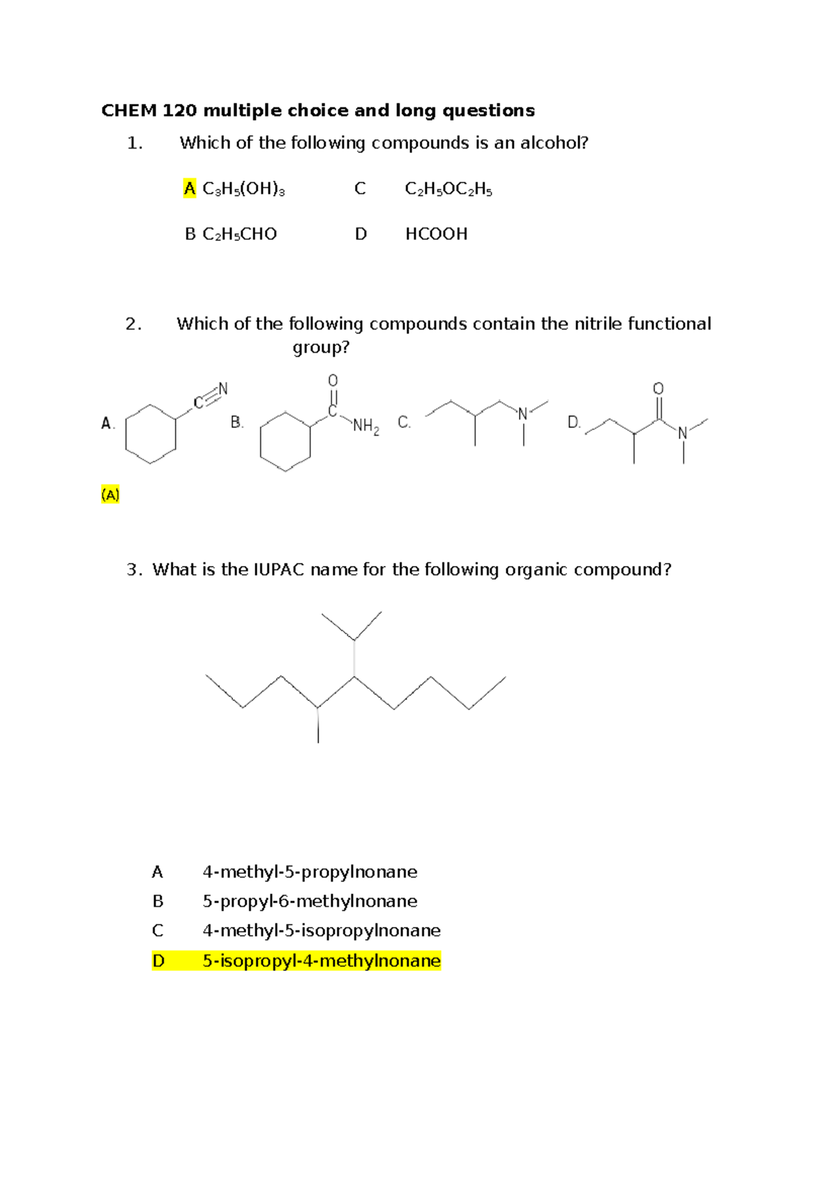 Supp Jam Sess. Memo - Chem120 supp jam session memo - CHEM 120 multiple ...