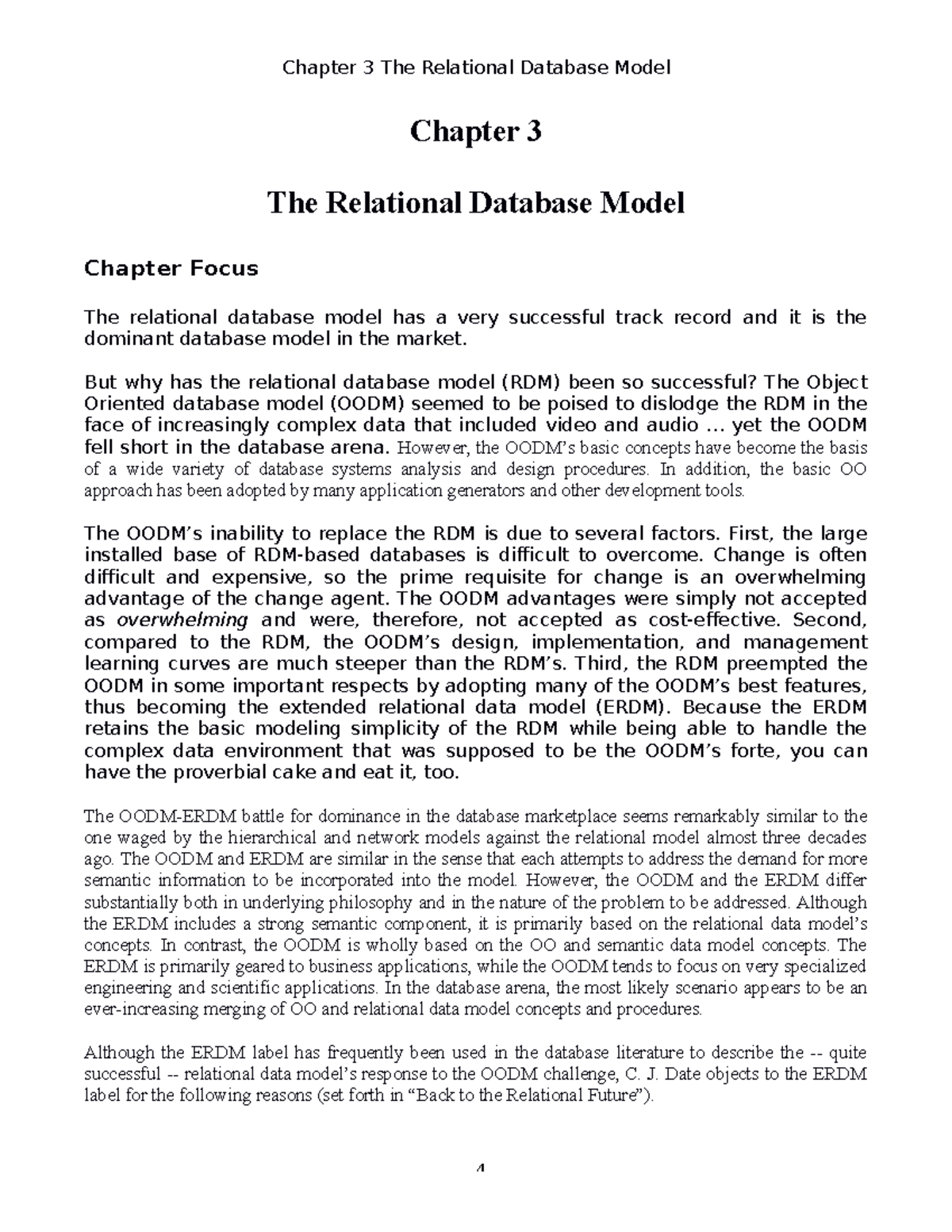 Ch03-Relational-DB-Model Notes - Chapter 3 The Relational Database ...