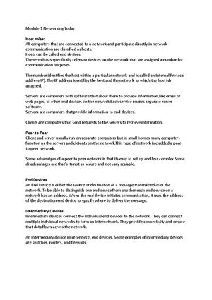 Module 4 Physical Layer - Before any network communications can occur ...