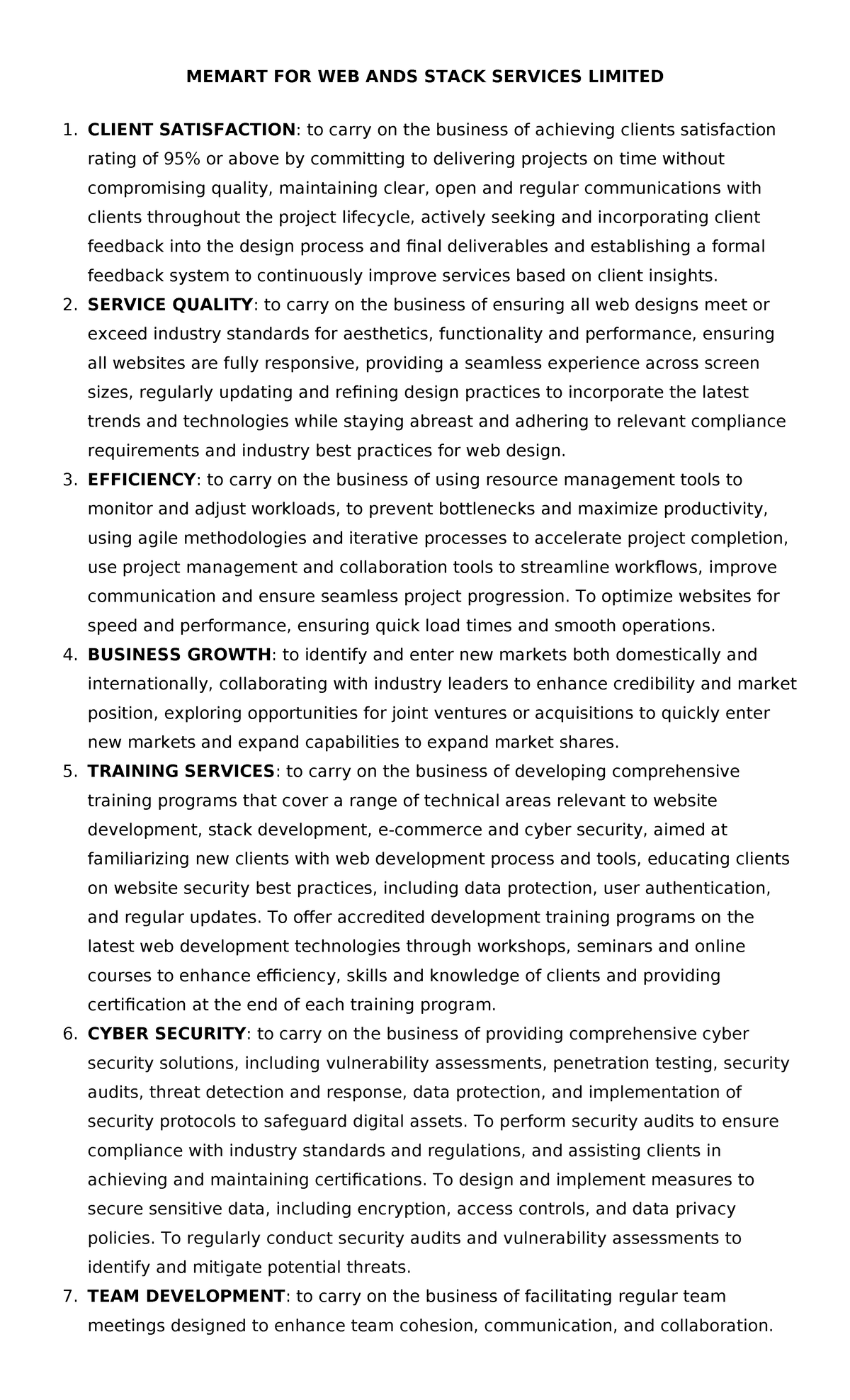 Memart FOR WEB ANDS Stack Services Limited - MEMART FOR WEB ANDS STACK ...