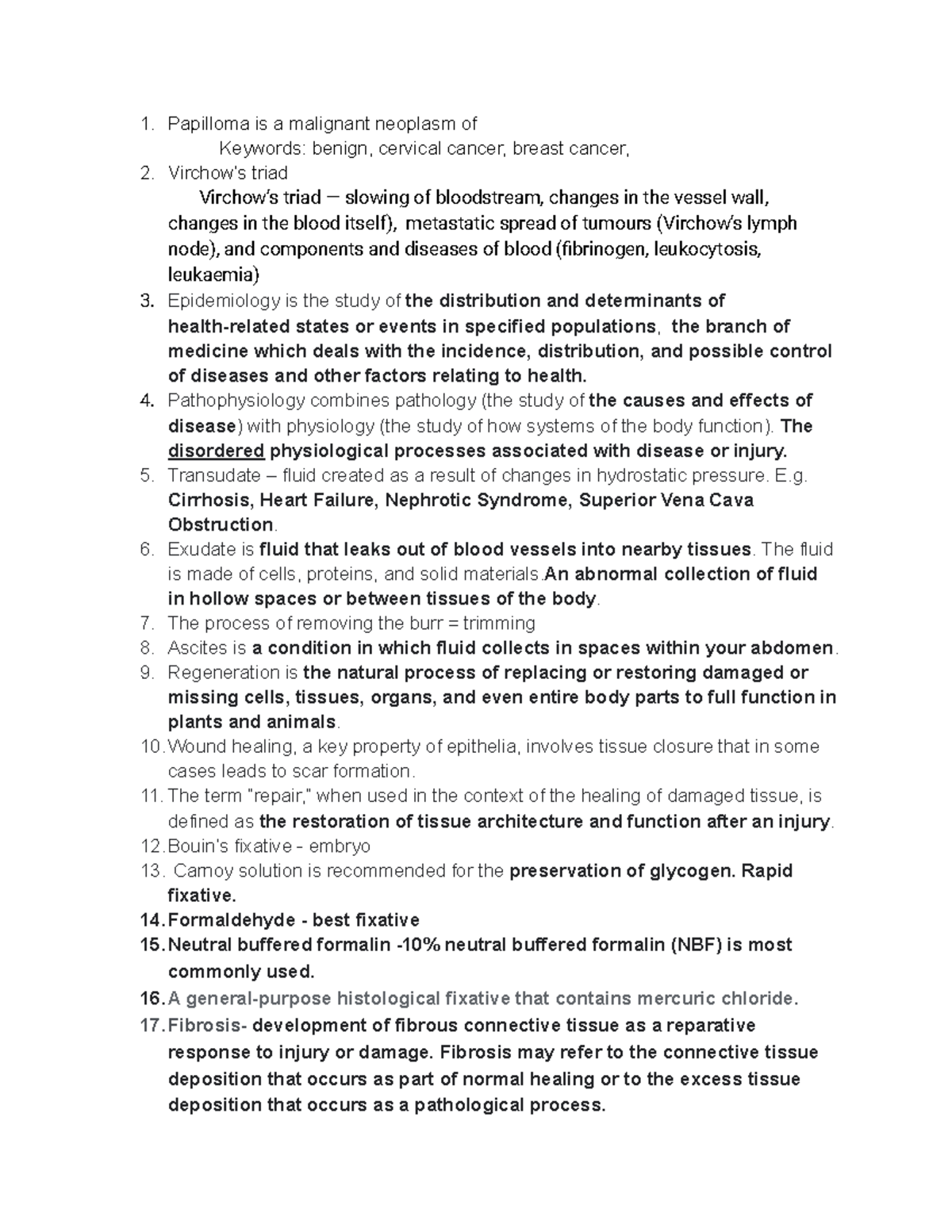 Histopath MT reviewer - Papilloma is a malignant neoplasm of Keywords ...