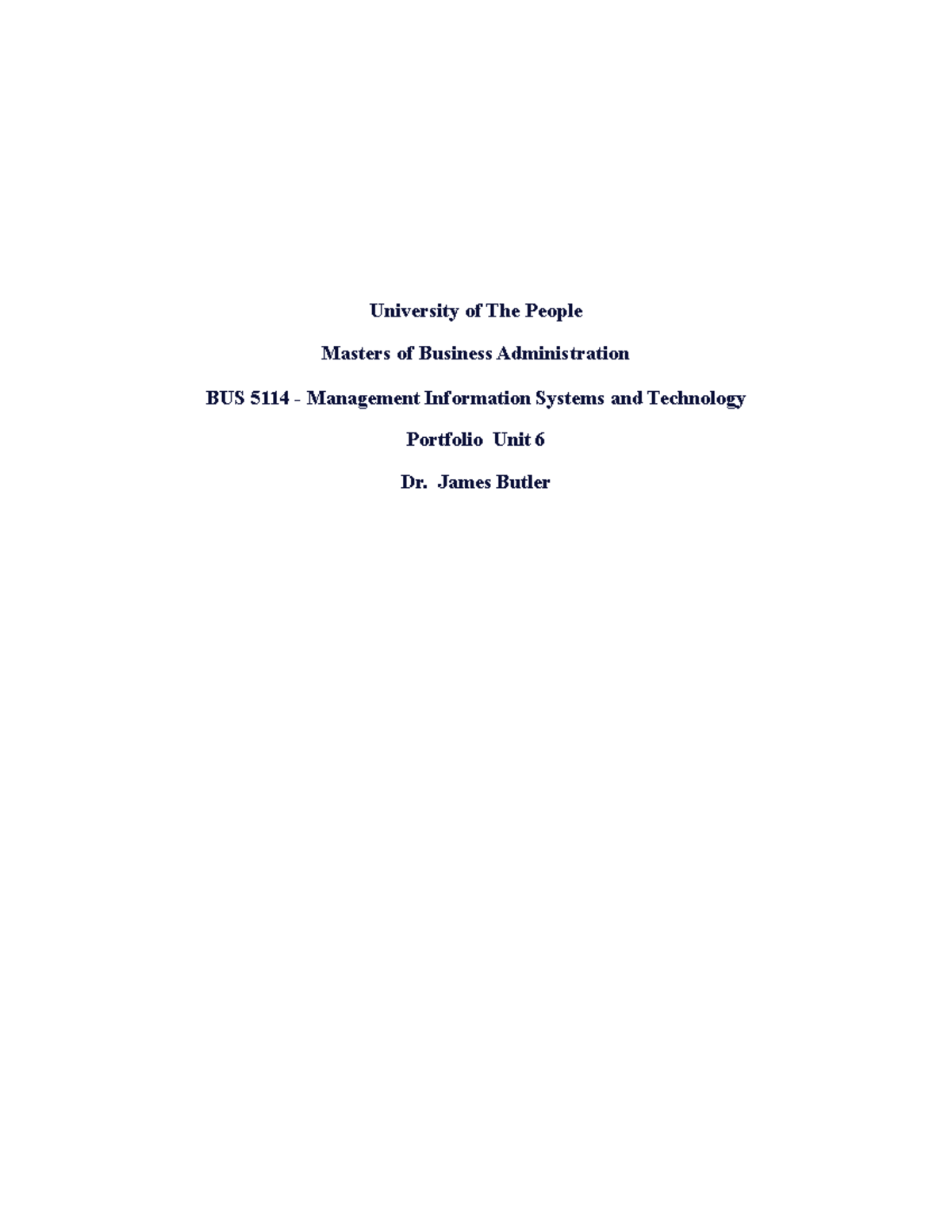 BUS5114-WK6- Portfolio- The IoT concept - BUS 5114 - UoPeople - Studocu