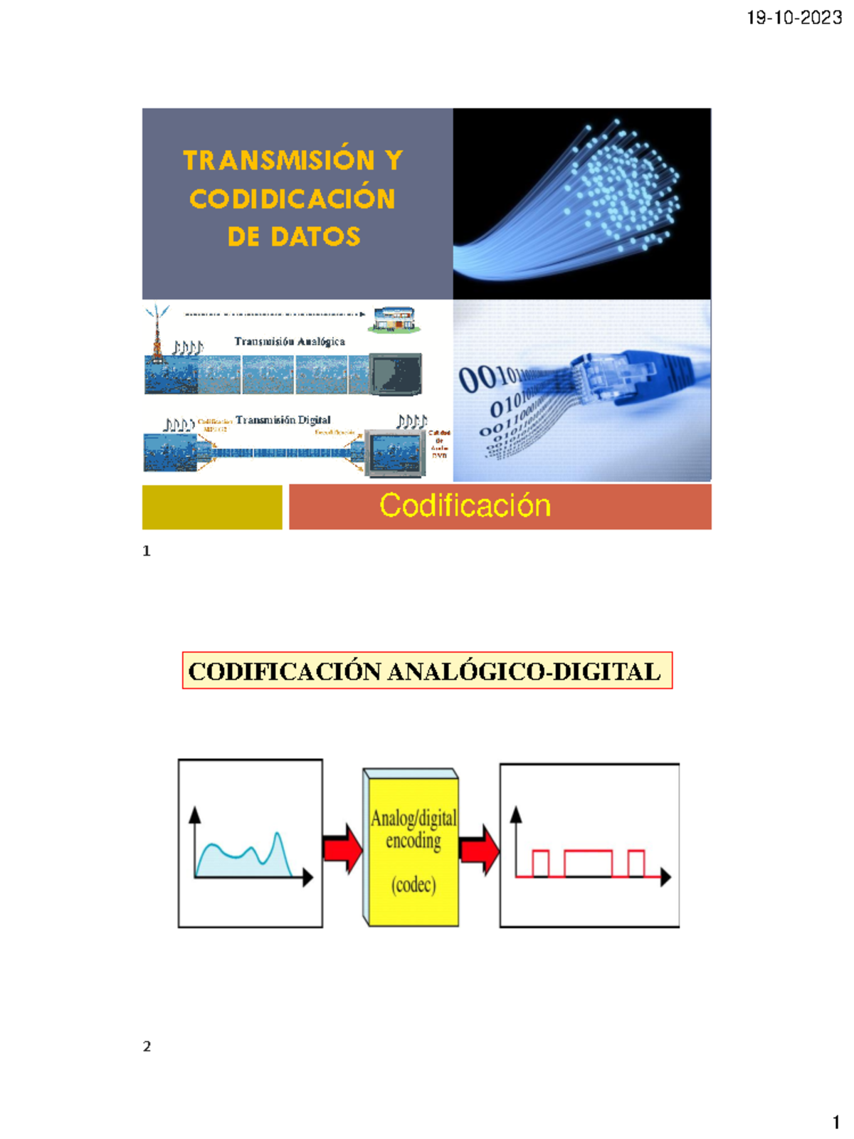 2 Codificacion Datos USM - TRANSMISIÓN Y CODIDICACIÓN DE DATOS ...