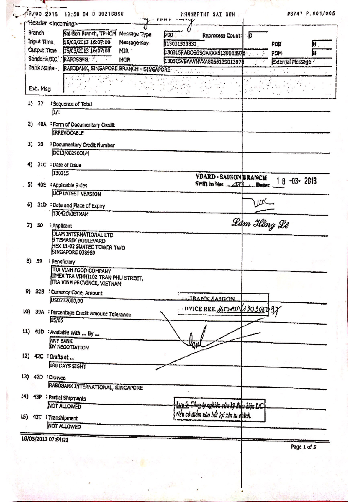 LC-Sample - không có mô tả - Logistic and supply chain - Studocu