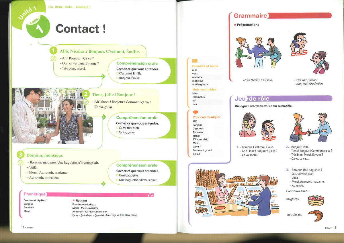 Amical Lecon 1 - French - Un. deux, trois... Contact ! Units 1 ...