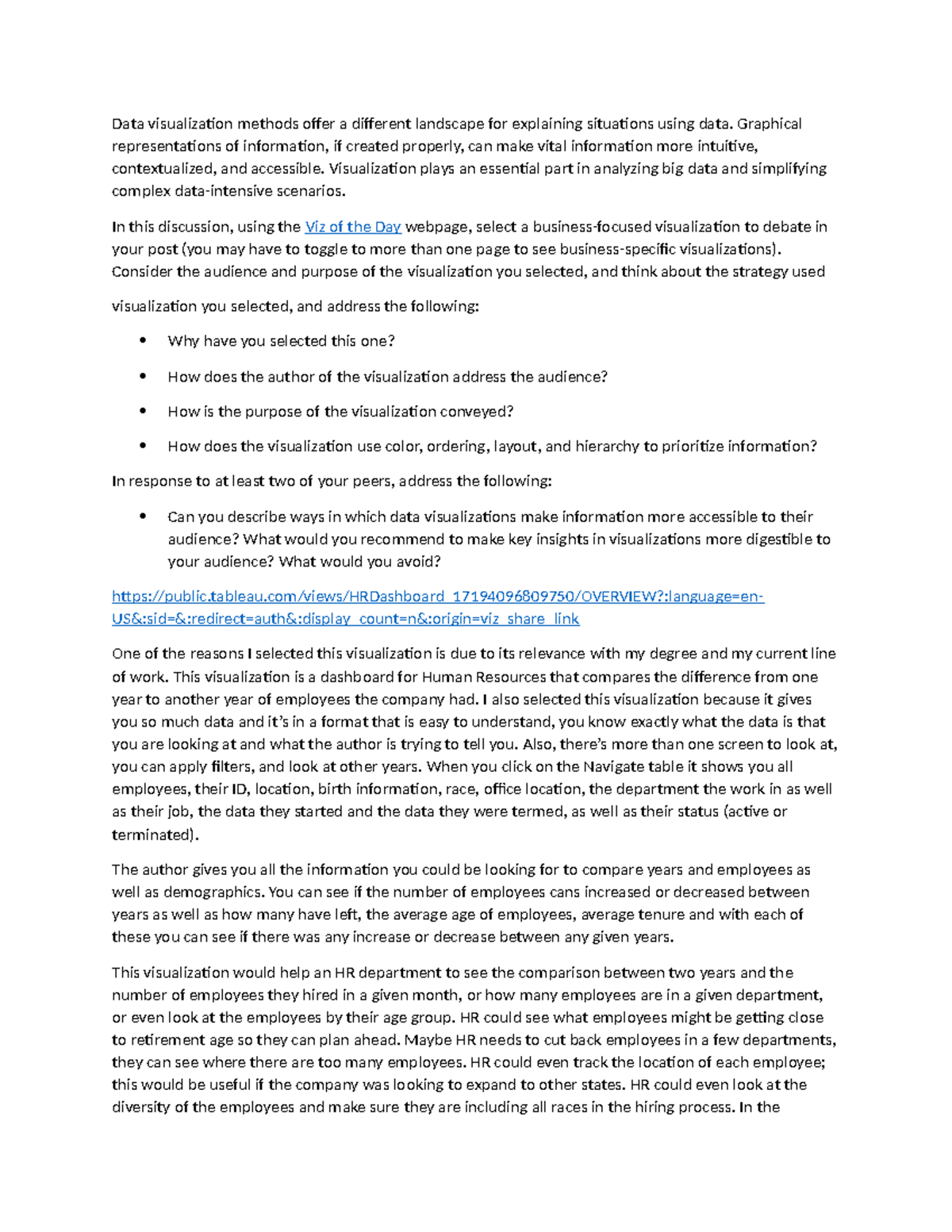 Discussion 3 - Data visualization methods offer a different landscape ...