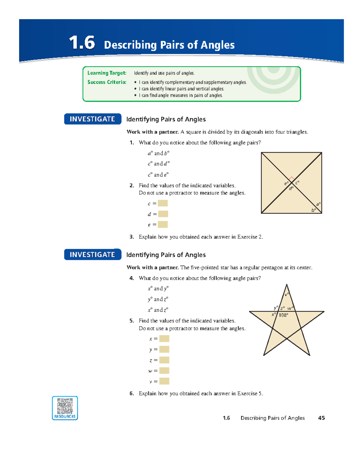25%20c%26c%20geometry%20lesson%201 - RESOURCES 1 Describing Pairs of ...