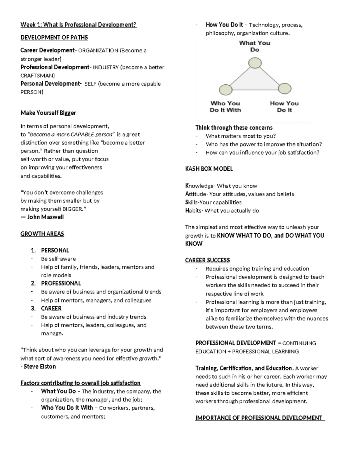 Proffesional Development (reviewer) - Week 1: What is Professional ...