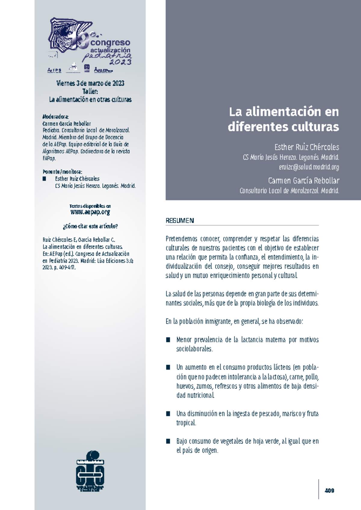 Alimentación EN LAS Culturas, Diferencias - RESUMEN Pretendemos conocer ...