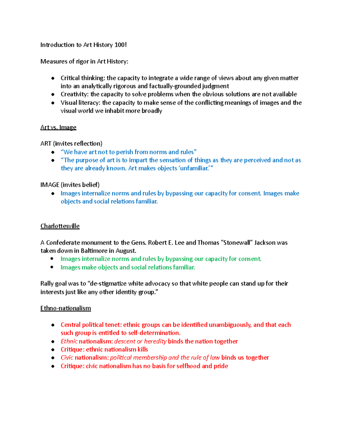 (1) Intro to Art History - Introduction to Art History 100! Measures of ...