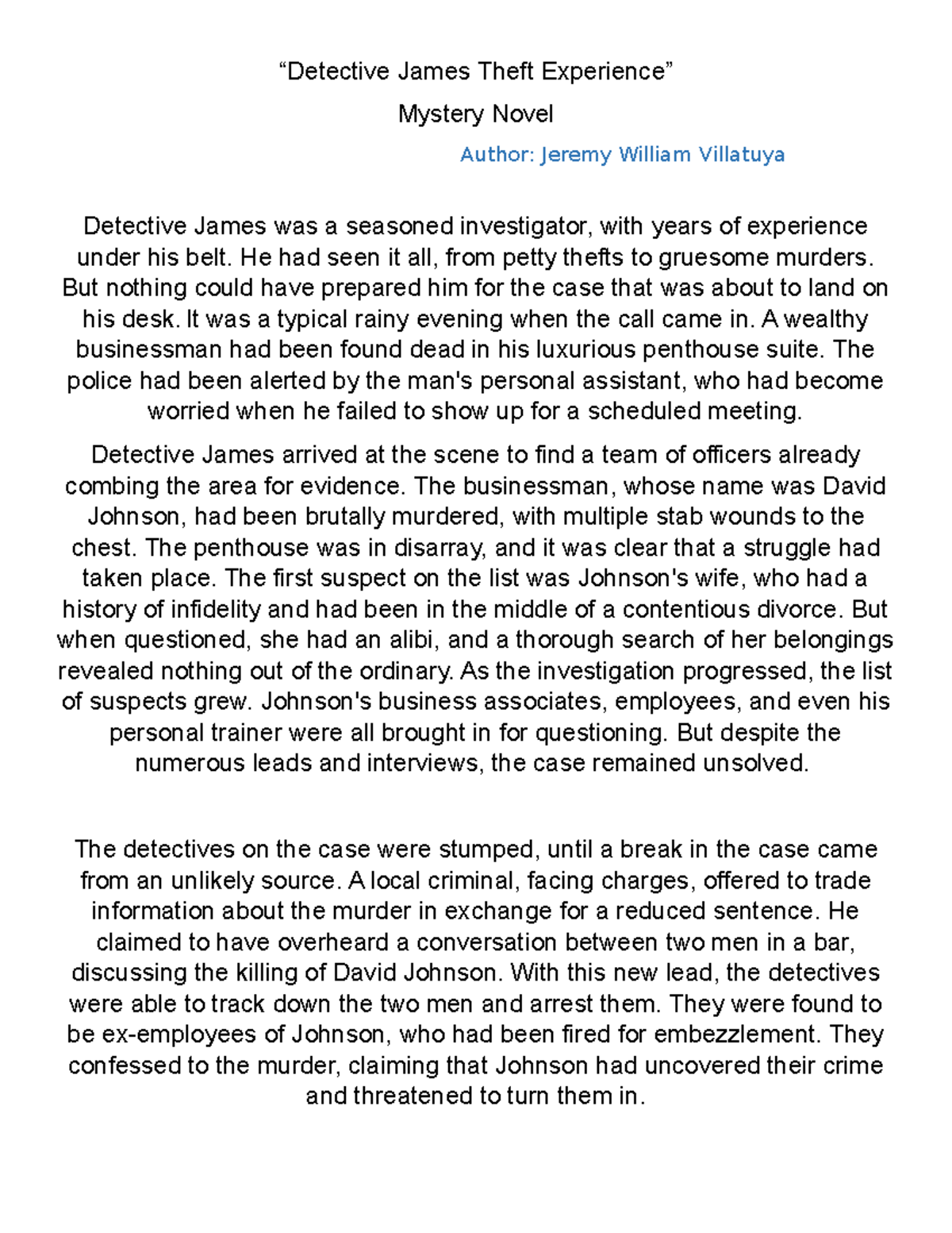 Jemy-Baliktaran-69 - “Detective James Theft Experience” Mystery Novel ...