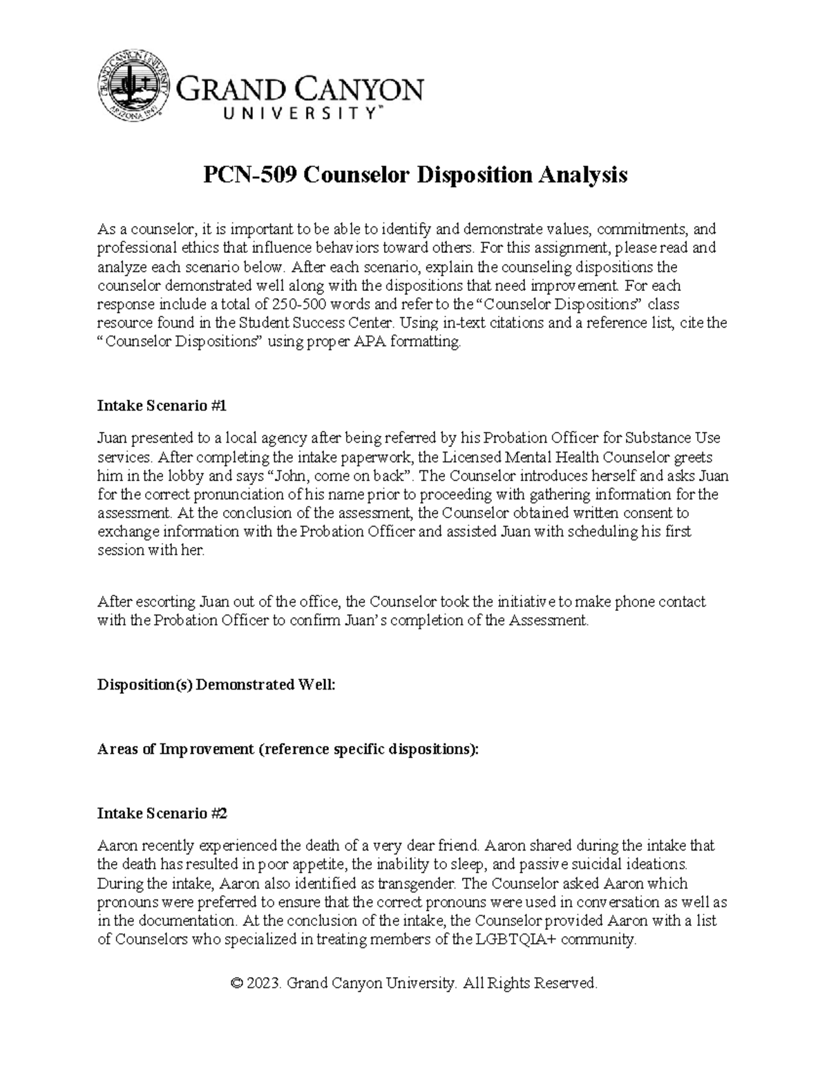 PCN 509 RS T1Counselor Disposition Analysis - PCN-509 Counselor ...