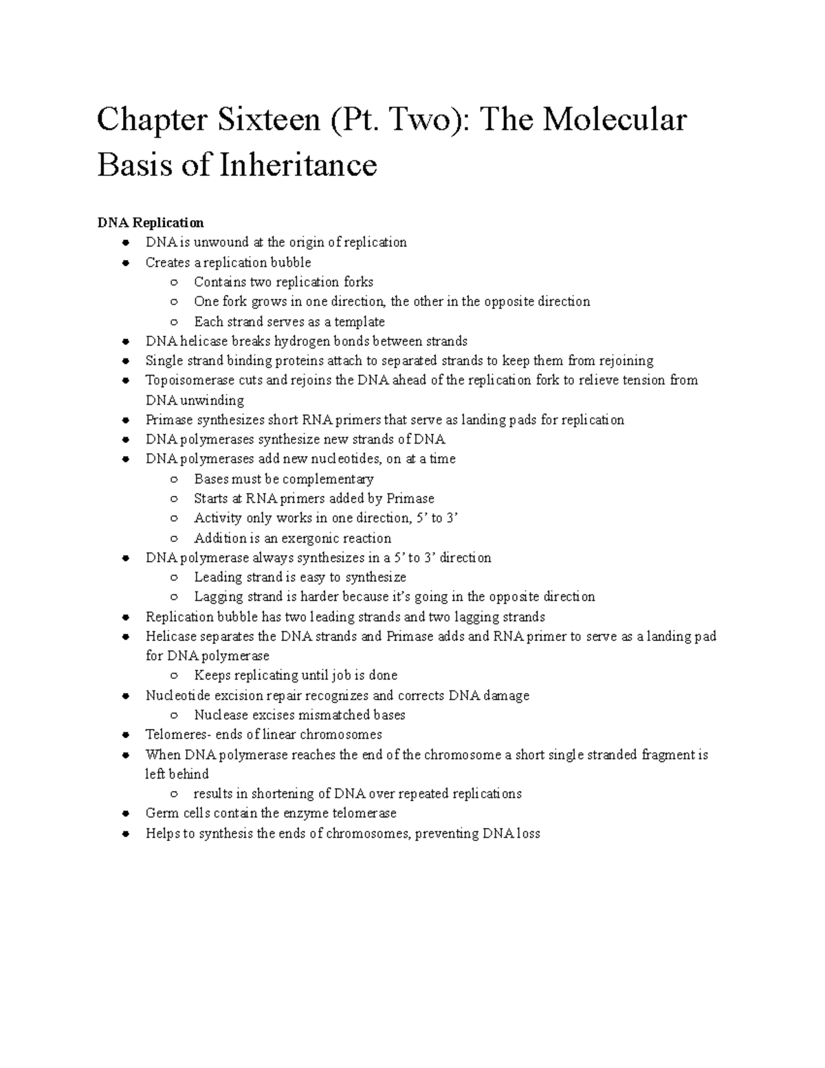 BI 211 Chapter 16 Notes Part 2 - Chapter Sixteen (Pt. Two): The ...