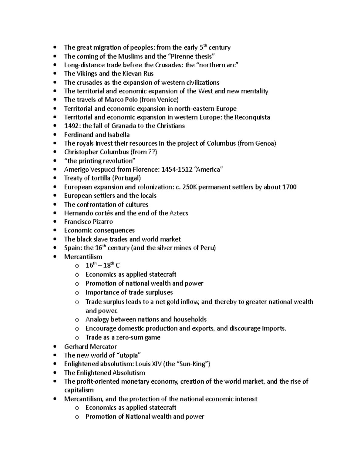 Notes - The great migration of peoples: from the early 5th century The ...