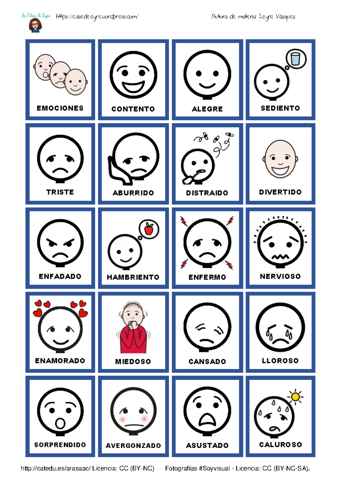 Emociones arasaac y soy visual la clase de leyre - EMOCIONES CONTENTO ...