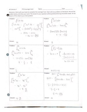 Calculus II - Volume By Cross Sections - MA 1723 - Studocu