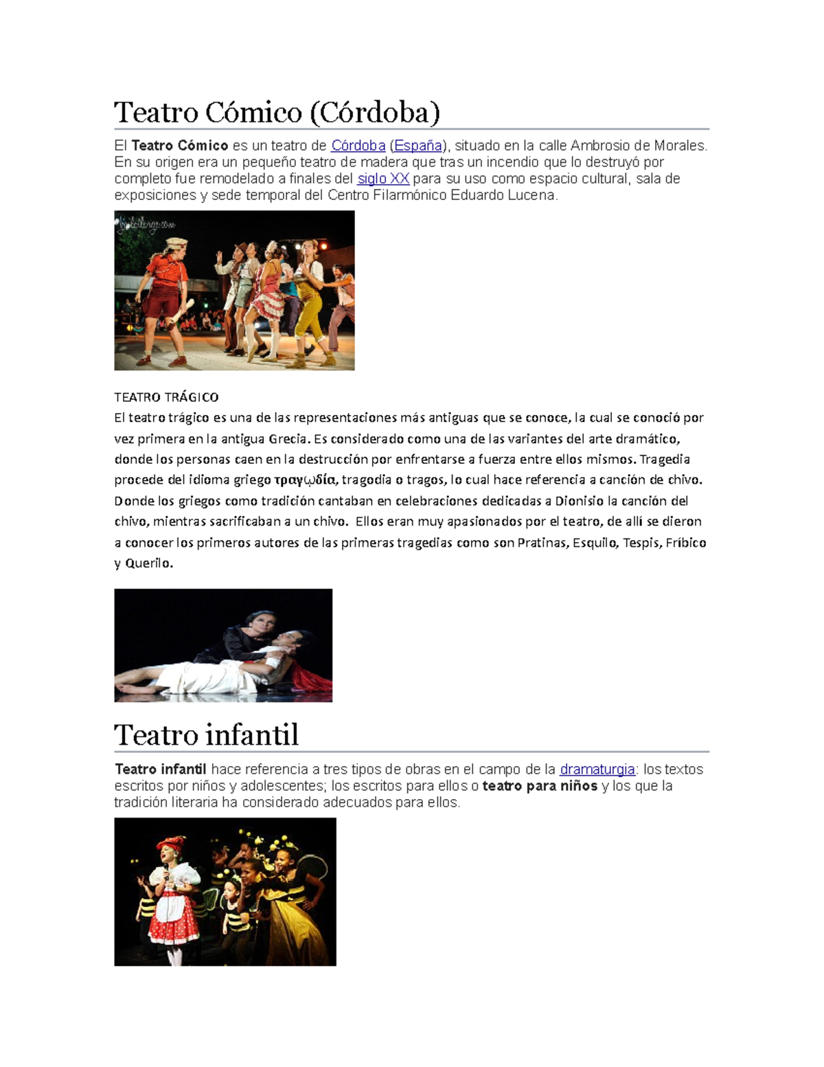 Clases de teatro - Teatro Cómico (Córdoba) El Teatro Cómico es un ...