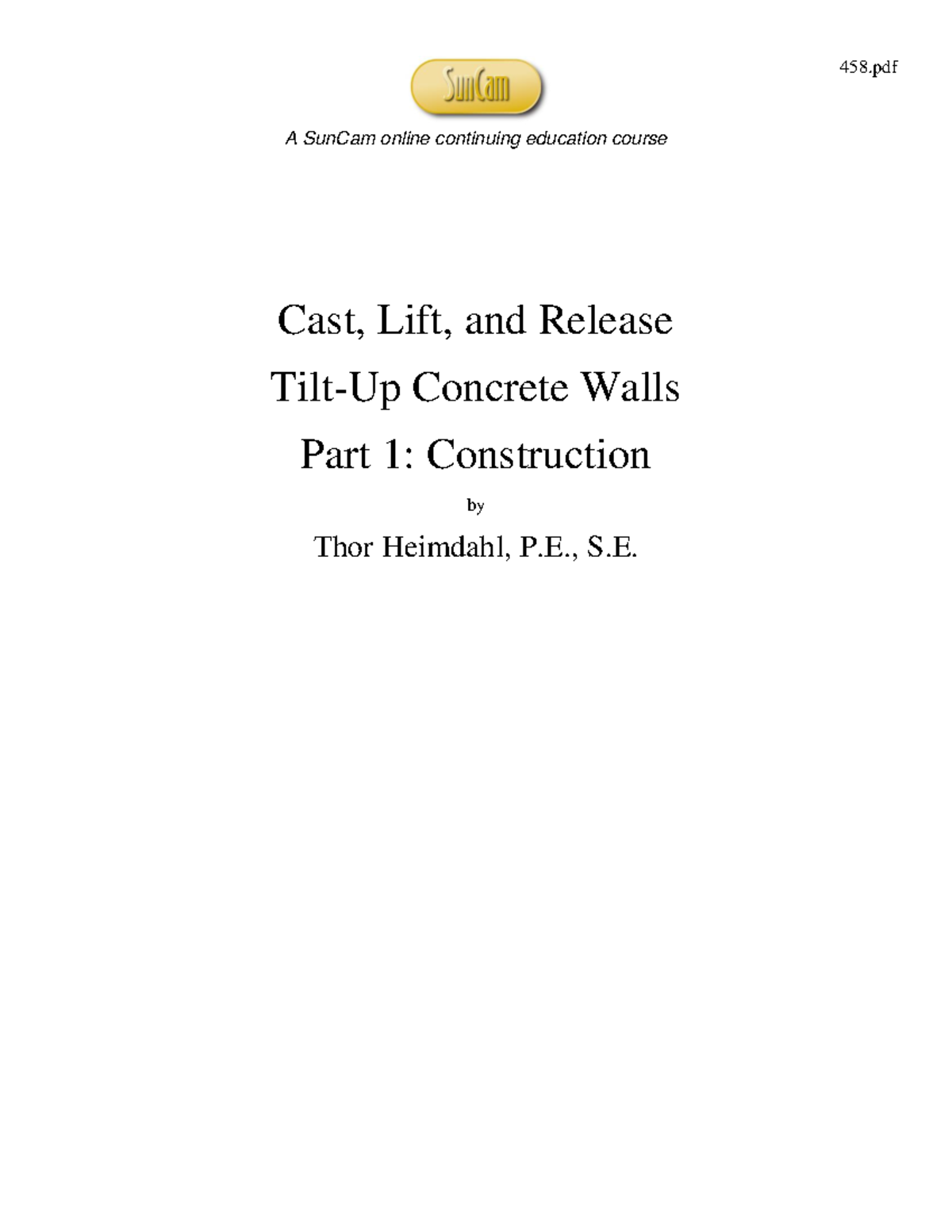 458 - adad - A SunCam online continuing education course Cast, Lift ...