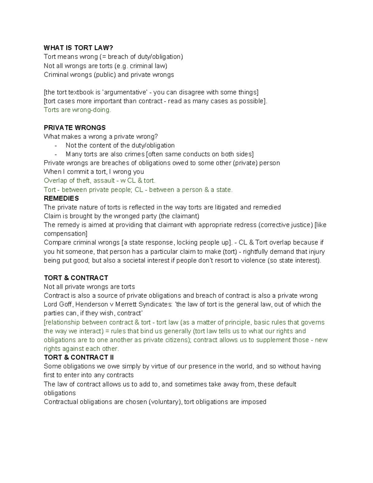 Tort - Negligence - the duty of care [19 01 2023] - WHAT IS TORT LAW ...