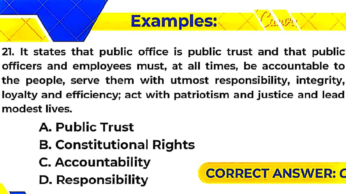 MATH432 136 - Xjjd - Examples: 21. It states that public office is ...