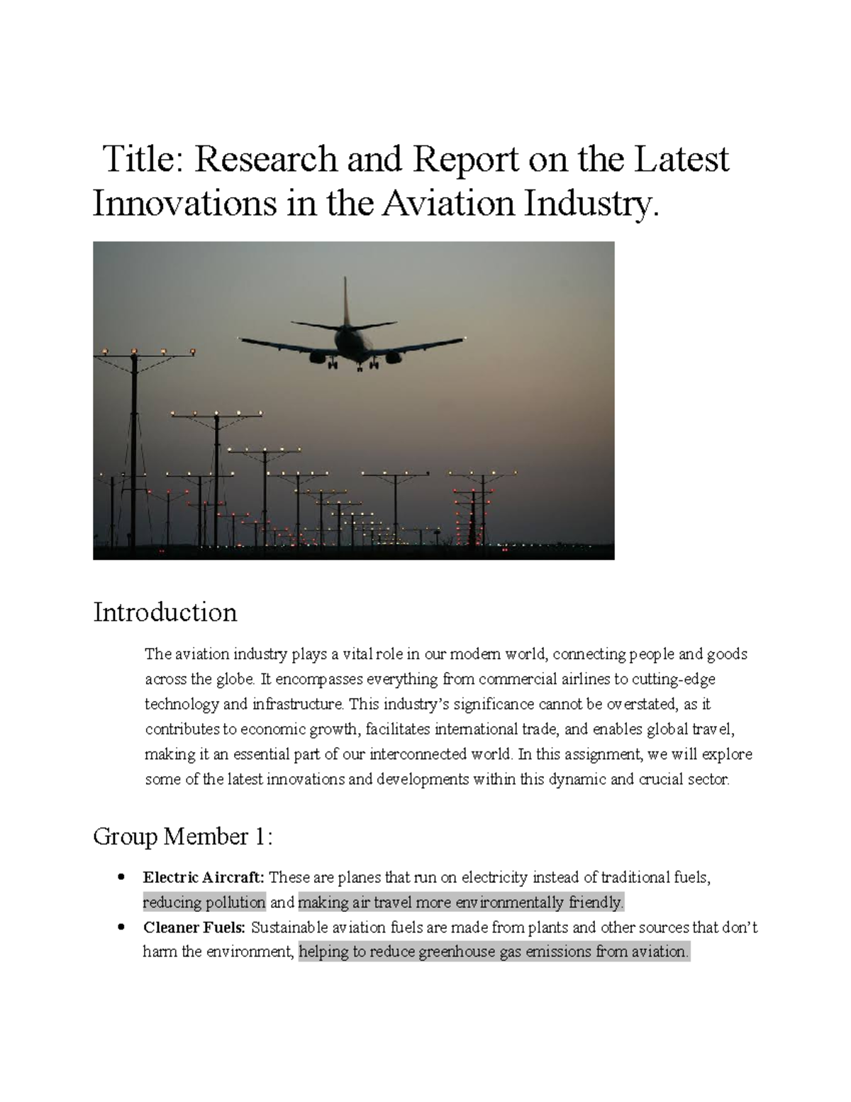 Assignment iam - Title: Research and Report on the Latest Innovations ...