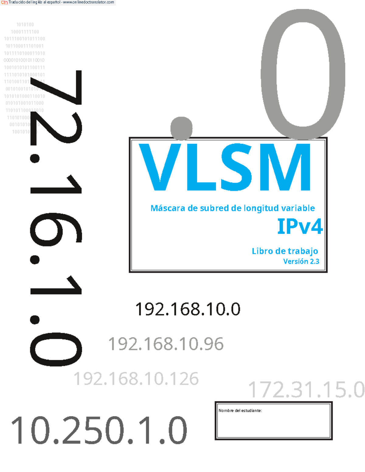 VLSM EN Español-IPv4-Workbook-Student-Version-v2 - VLSM Clases de direcciones IPv Clase A Clase ...