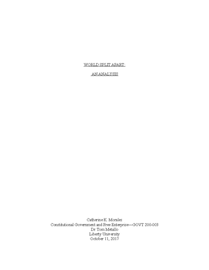 Comparison Paper - Comparison of The Declaration of Independence, The ...