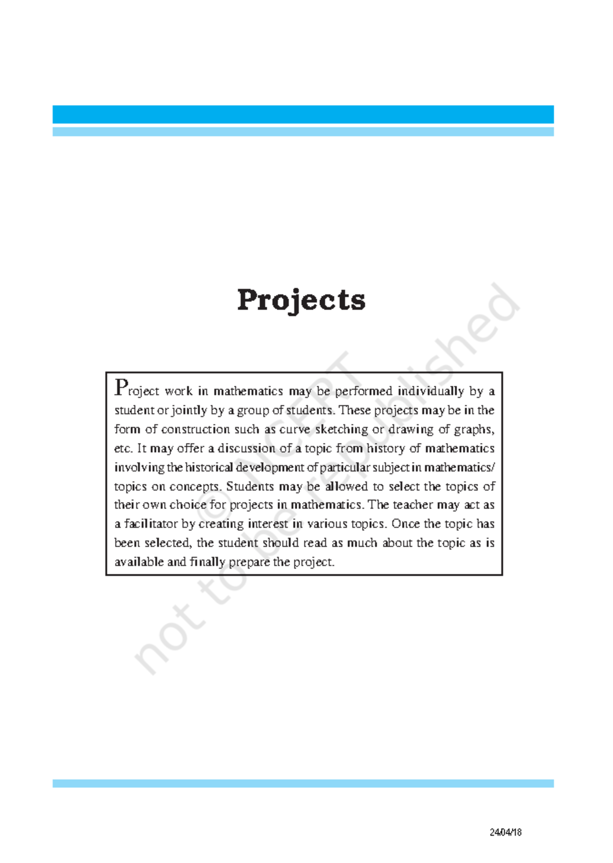 Projects-class-xii - Project work in mathematics may be performed ...