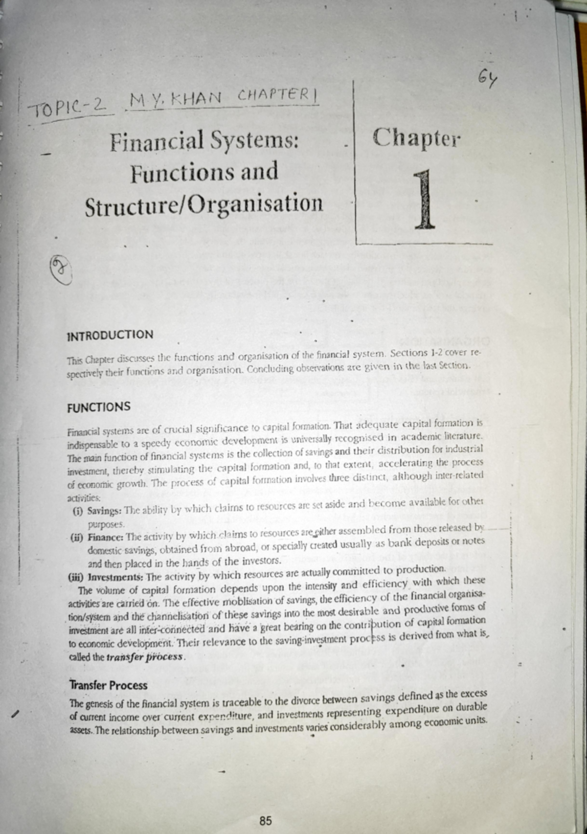 Financial System and Reforms-Unit 2 - cia Financial Systems: Chapter ...
