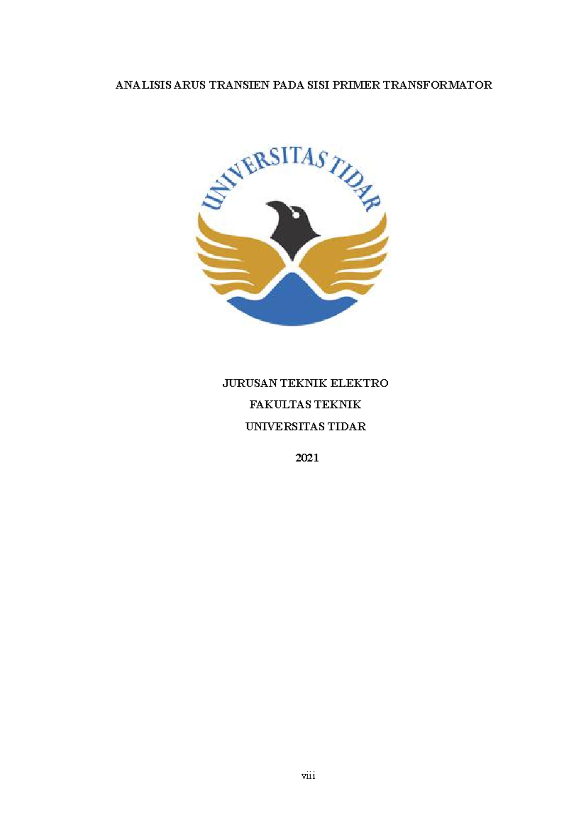 Analisis ARUS Transien PADA SISI Primer Transformator - ANALISIS ARUS ...