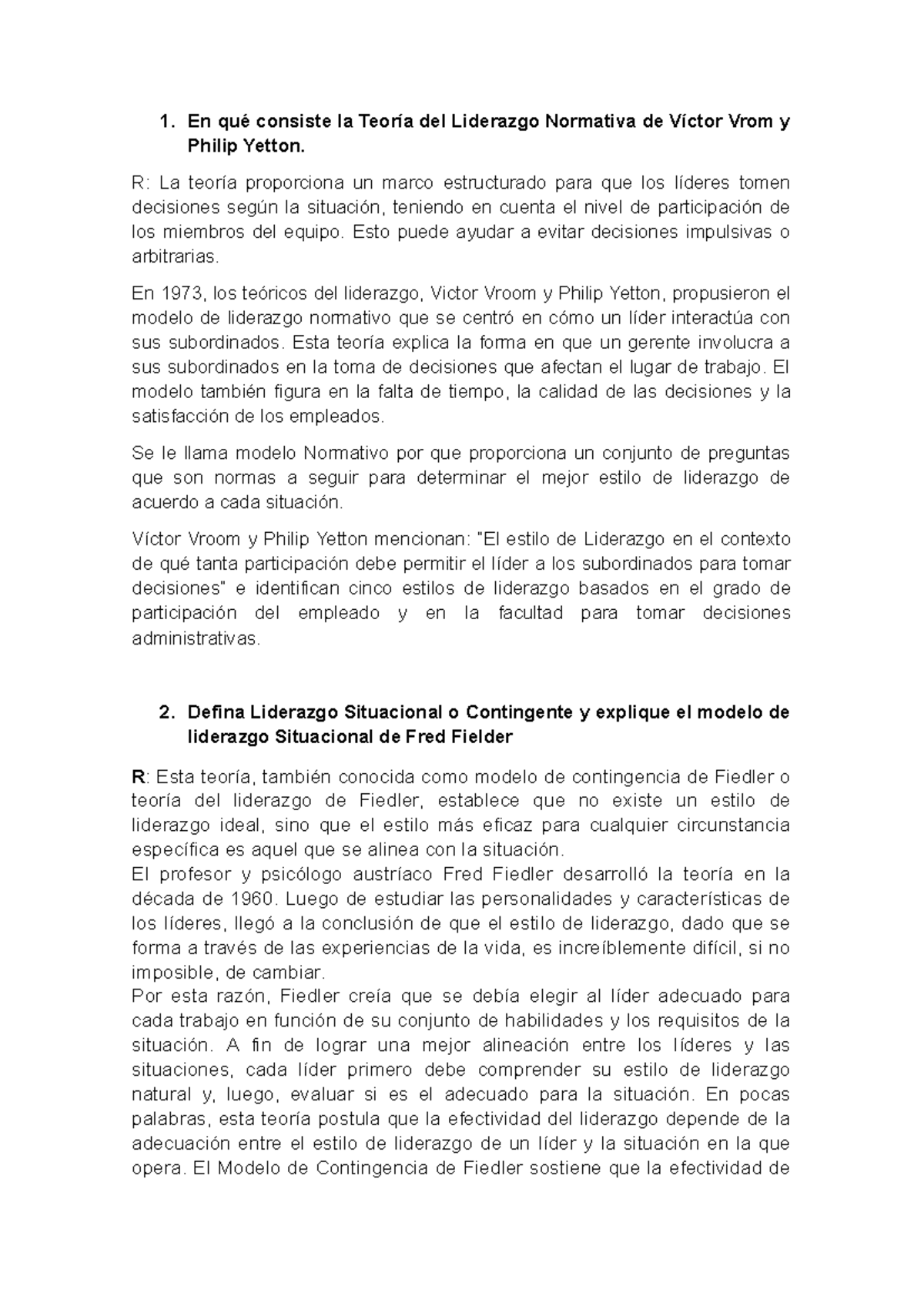 Teoría Normativa - Resumen - En qué consiste la Teoría del Liderazgo ...