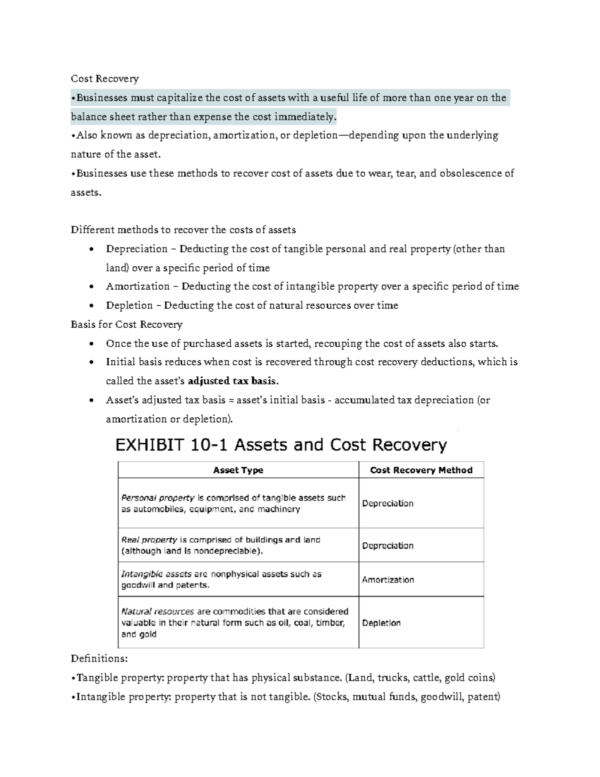 A329 Ch. 10 - Class notes and textbook material for when you missed ...