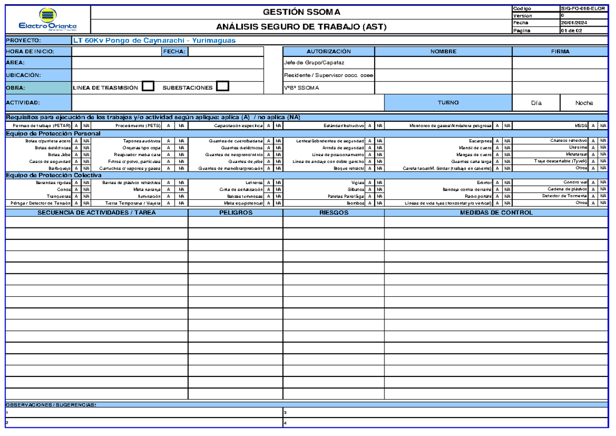 AST - Nnnmmm - Codigo Version Fecha Pagina PROYECTO: HORA DE INICIO ...