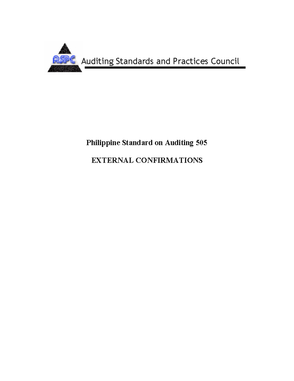 PSA 505 - notes on auditing - - Studocu