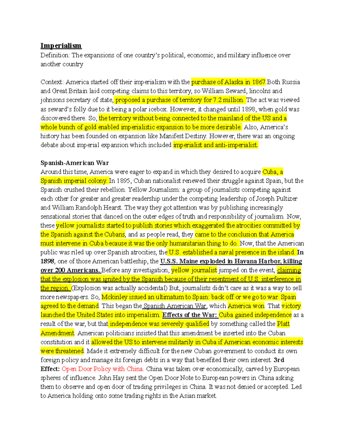 Exam 5 Study Guide - Imperialism across nations, Europe, Asia ...