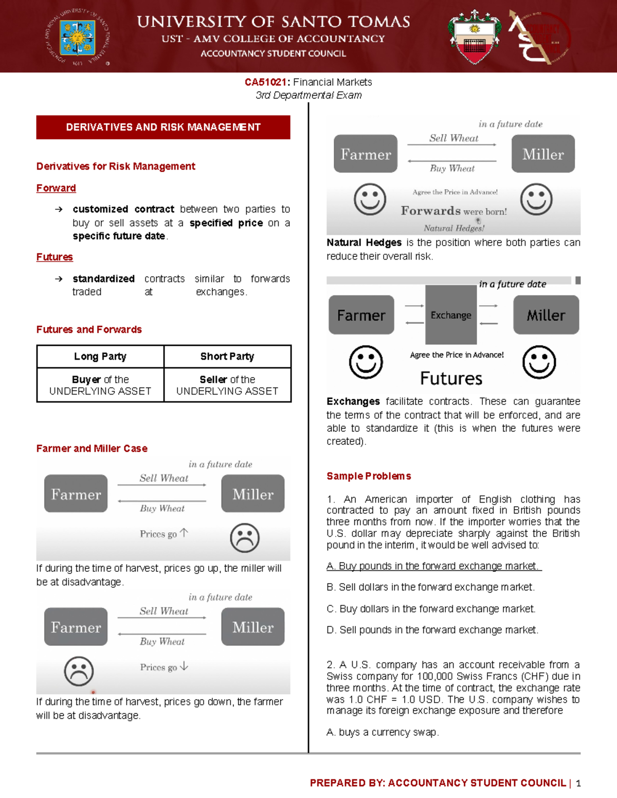 Finmar Module #2 - N/A - CA51021: Financial Markets 3rd Departmental ...