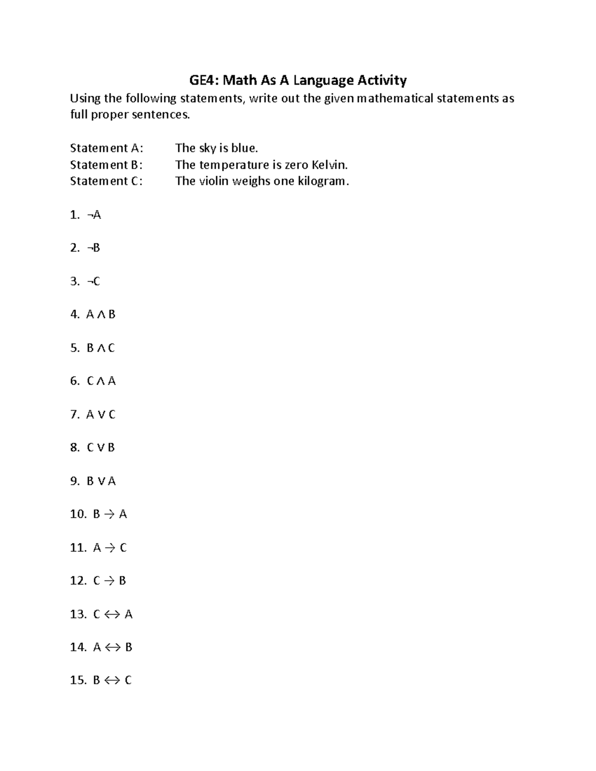 Complete Sentences QA - Sentence making in math - GE4: Math As A ...