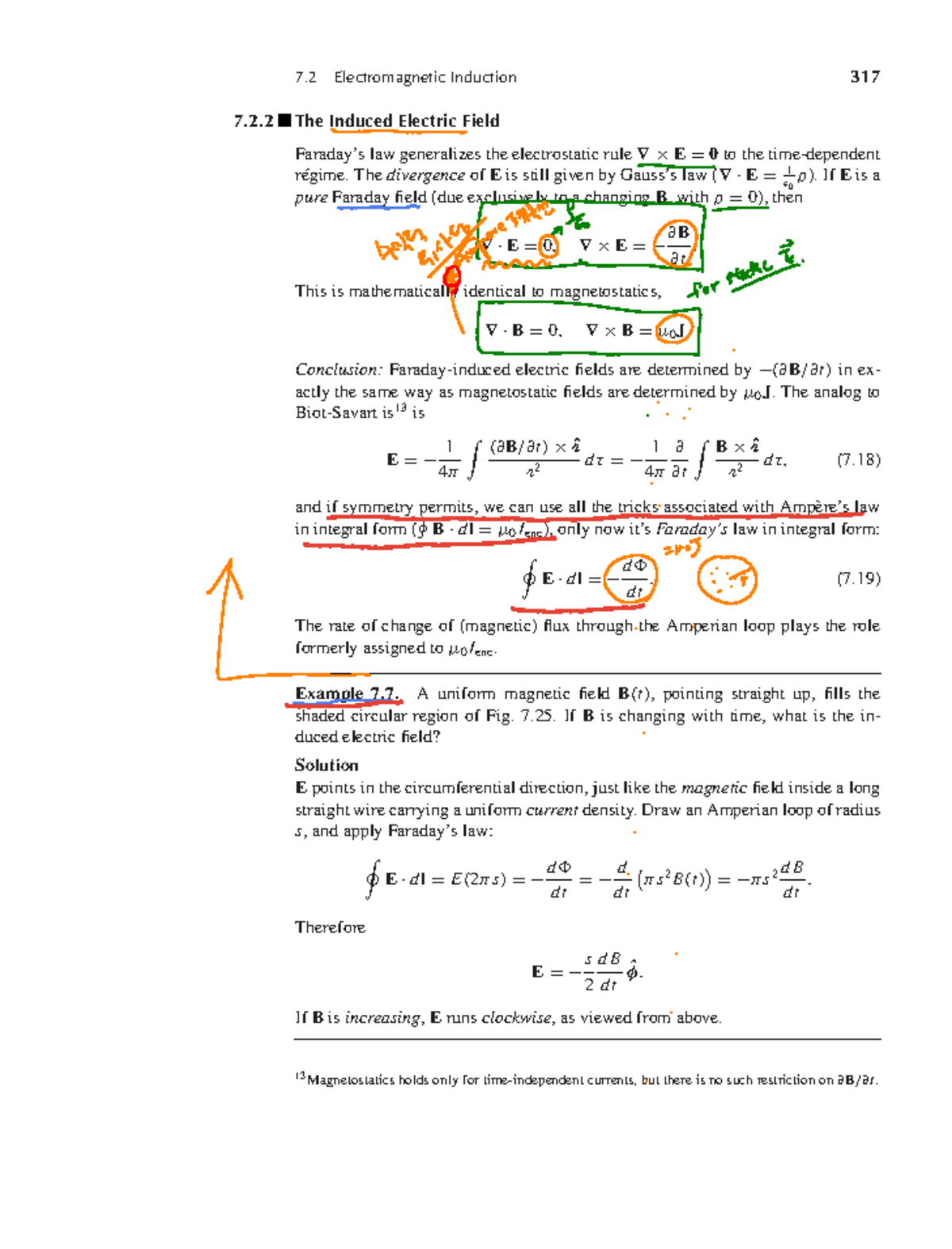 전자기학2-3주차 수업2sf - 자기장 및 전기장 에너지 노트 - 7 Electromagnetic Induction 317 7. ...