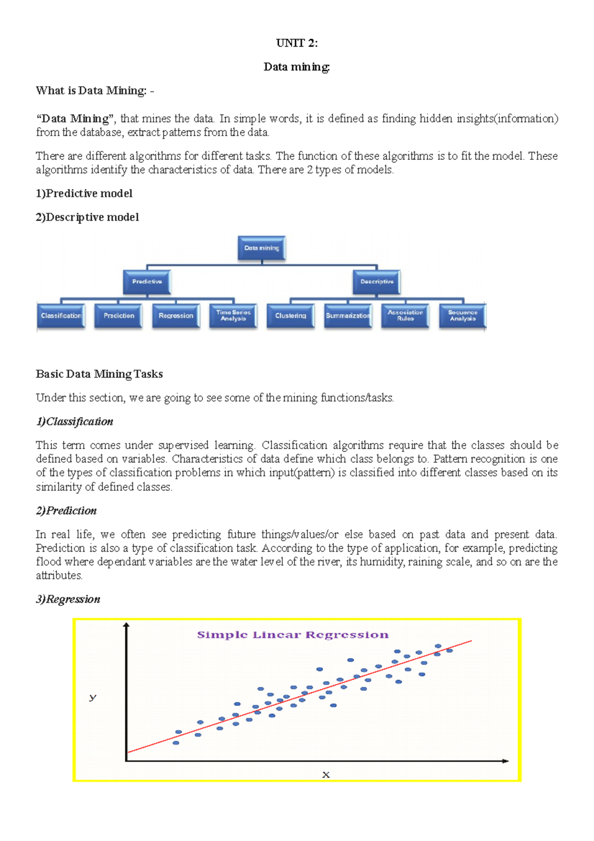 Unit 2 (DWDM) - Data Warehousing and Data Minning , Unit-2 Notes ...