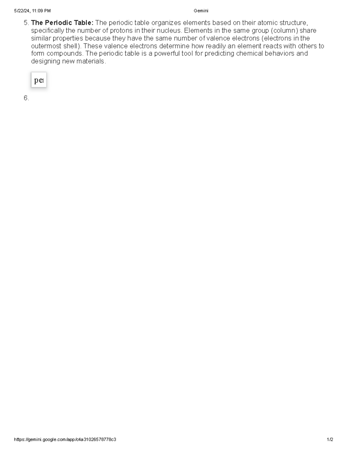 5 - Assignment 3 - The Periodic Table: The periodic table organizes ...
