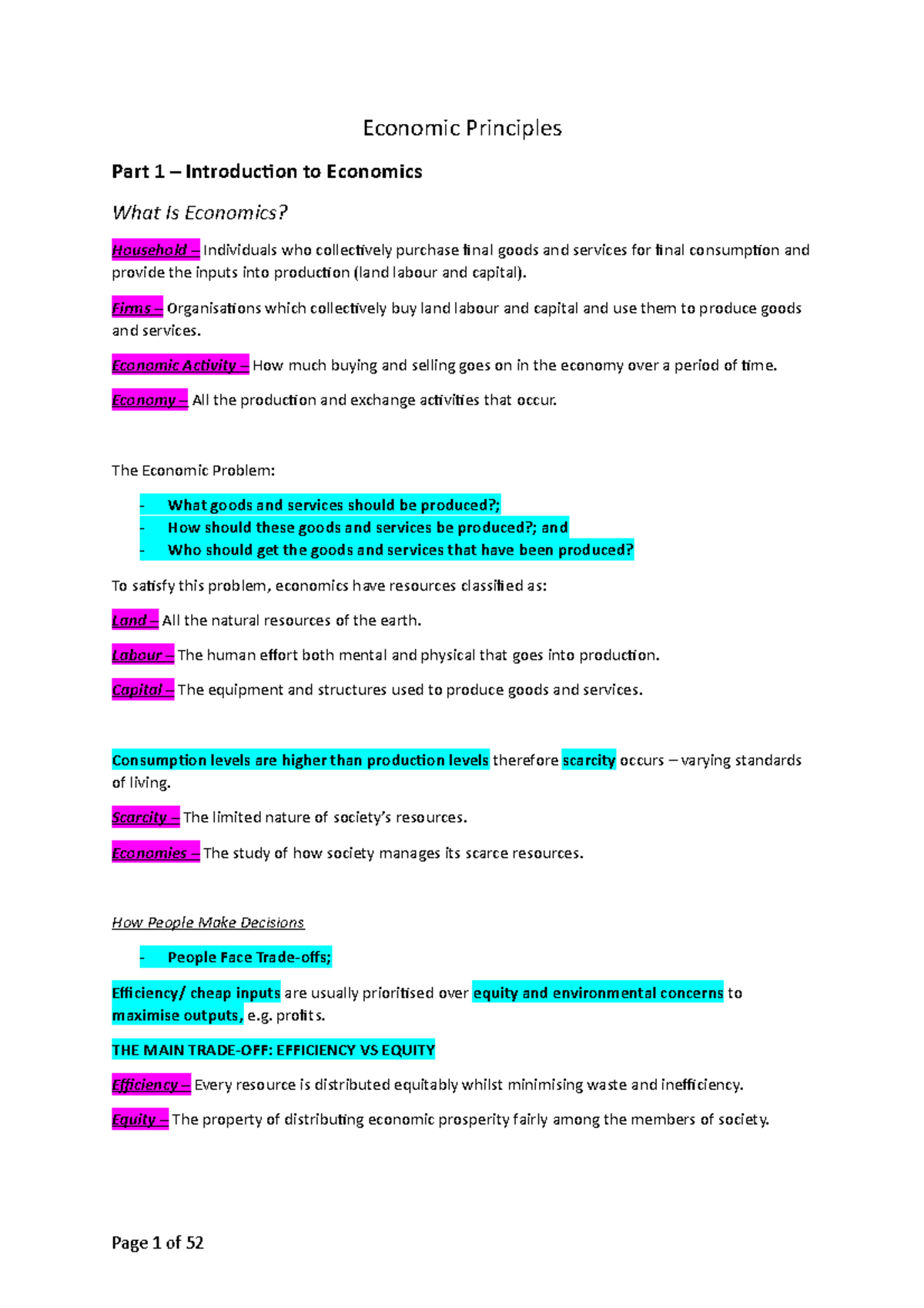 Lecture Notes - Economic theories with Marco Sakai and Simone ...
