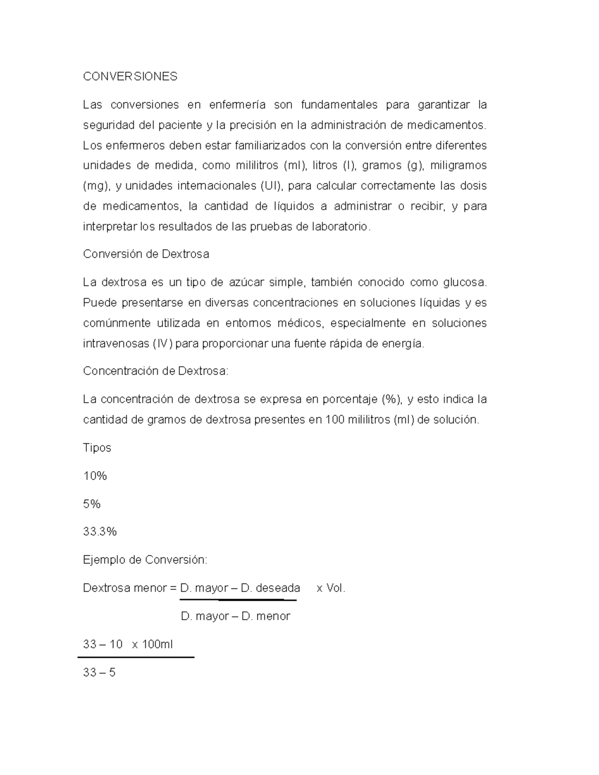 Conversiones - Conversion de soluciones - CONVERSIONES Las conversiones ...